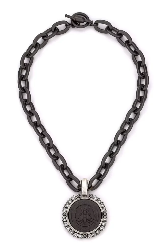 Josephine Necklace - Lourdes Graphite | French Kande